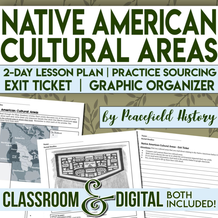 Native American Cultural Areas Historical Thinking Skills - Peacefield ...