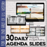Daily Digital Agenda Slides 2nd Half of U.S. History Theme Google ...